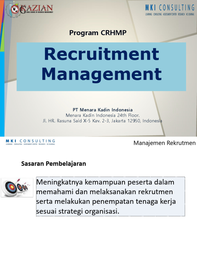 7 - Modul CHRMP - Recruitment Management 2022 | PDF