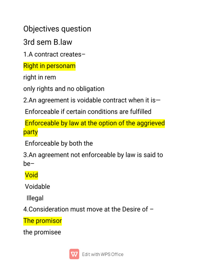 3rd Sem B.law-1 | PDF