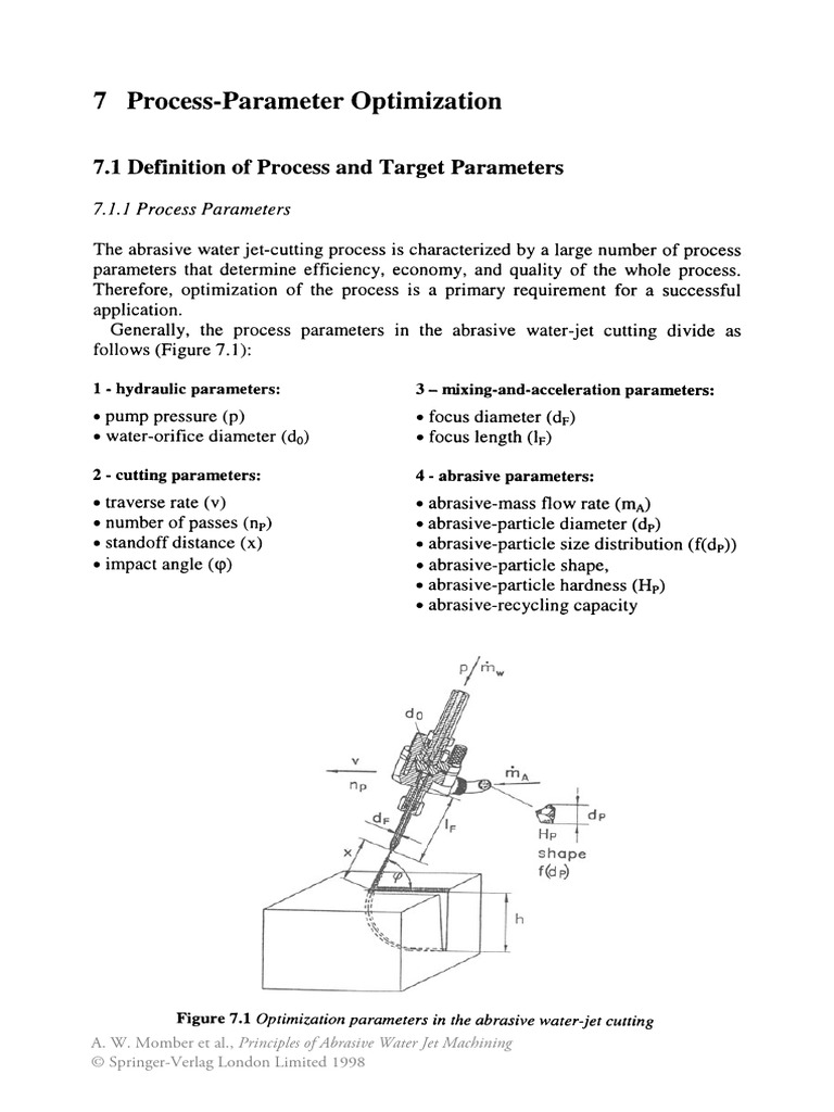 7 Process-Parameter Optimization: 7.1 Definition of Process and Target ...