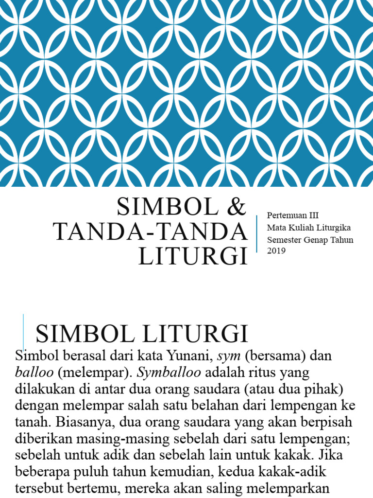 Simbol Liturgi dalam Gereja Katolik | PDF | Agama & Spiritualitas