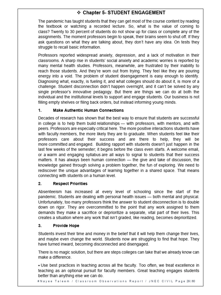 Student Engagement, Pedagogy, Lesson Plan | PDF | Pedagogy | Learning