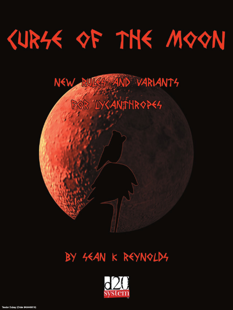 Curse - of - The - Moon TTRPG | PDF | Werewolves | D20 System
