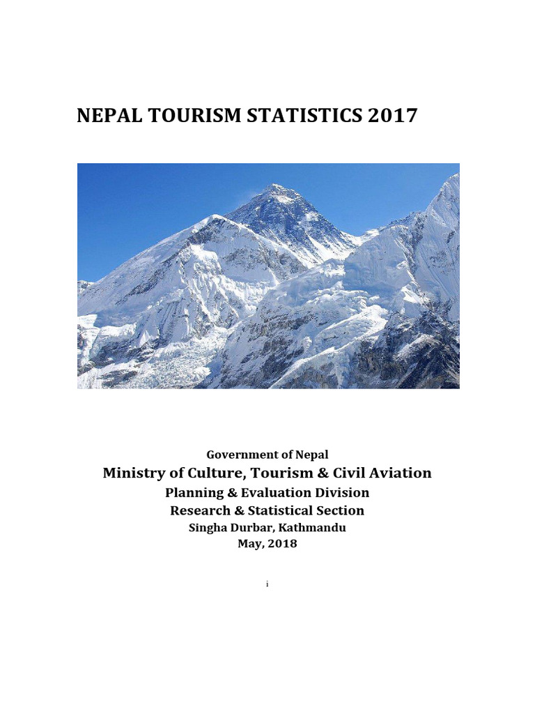 Nepal Tourism Statistics 2017 | PDF | Tourism | Kathmandu