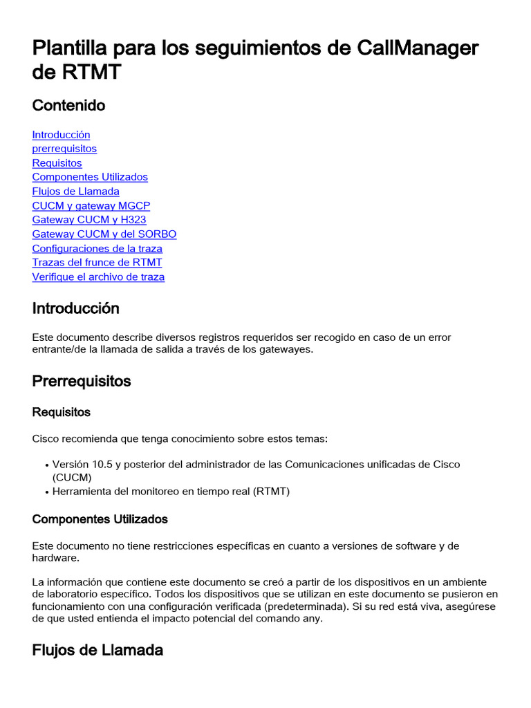 Template For Callmanager Traces From RTM | PDF | Software | Informática