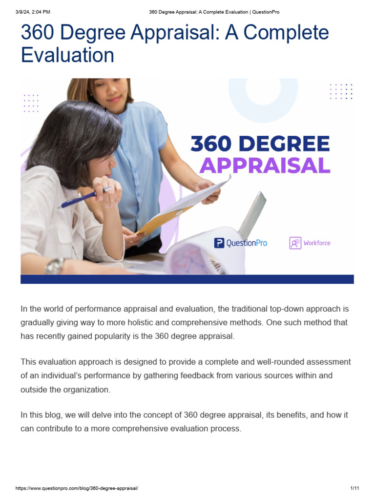 360 Degree Appraisal - A Complete Evaluation - QuestionPro | PDF | Performance Appraisal ...