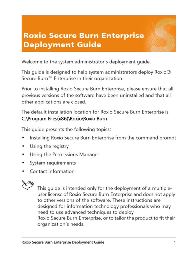secure-burn-dg-en | PDF | Windows Registry | Installation (Computer Programs)