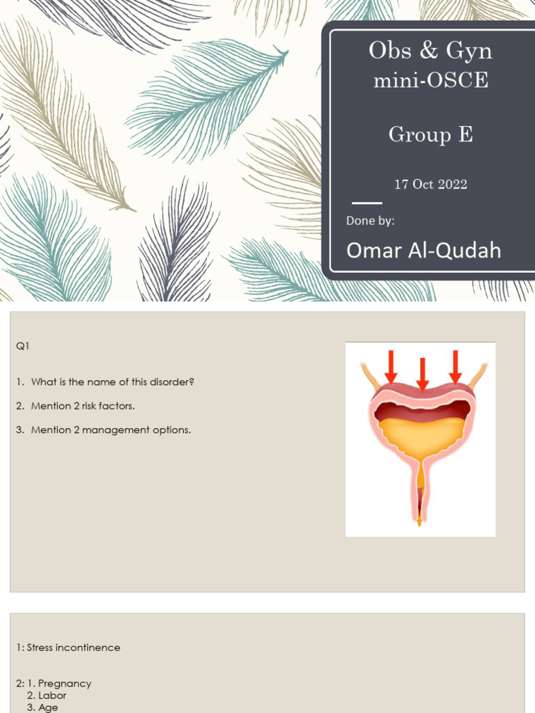 ObGyn 6 E miniOSCE | PDF | Childbirth | Pregnancy