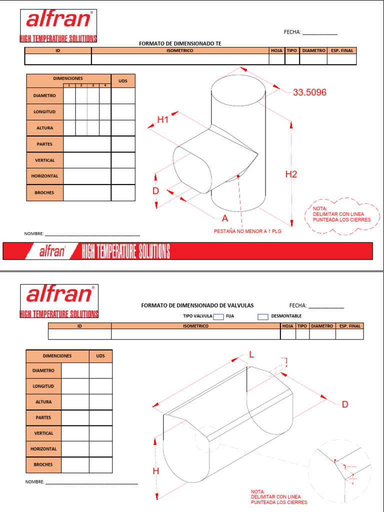 FORMATO DE DIMENSIONES | PDF