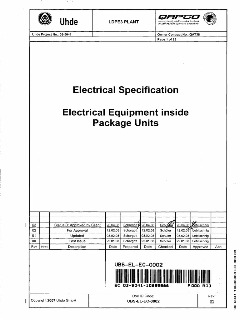 Electrical Equipment Inside Package Units | PDF | Power Supply ...