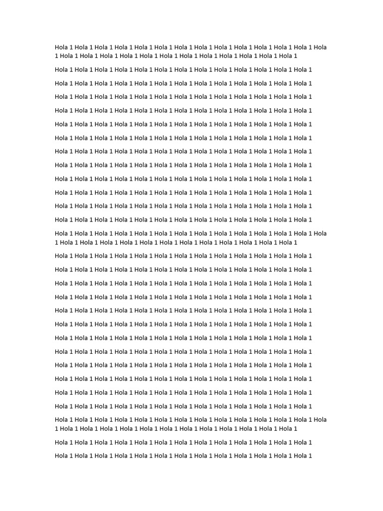 Hola 1 | PDF