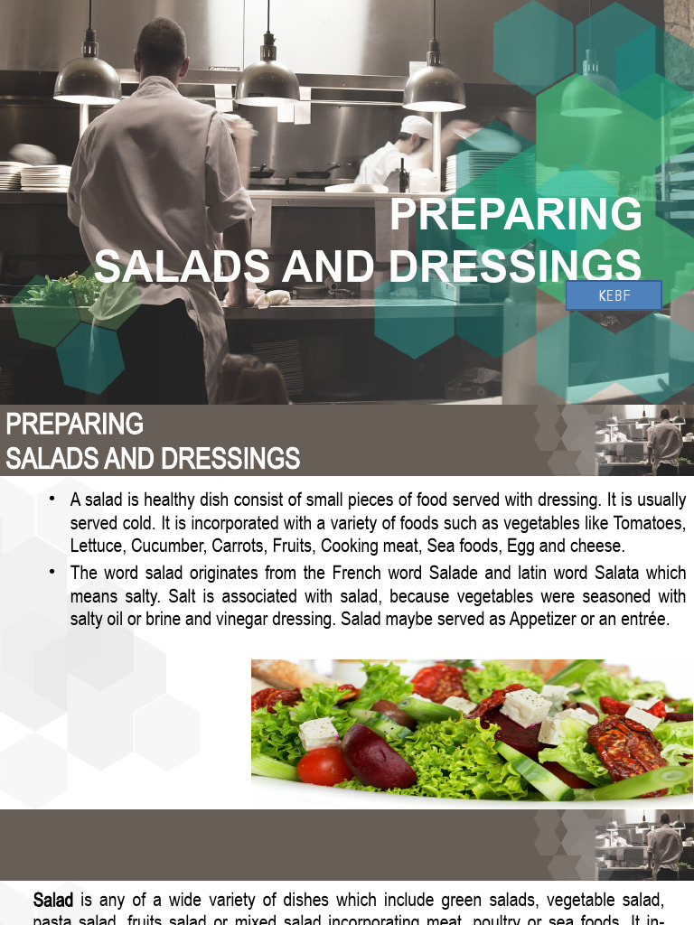 Components and Preparation of Salads | PDF | Salad | Food Ingredients