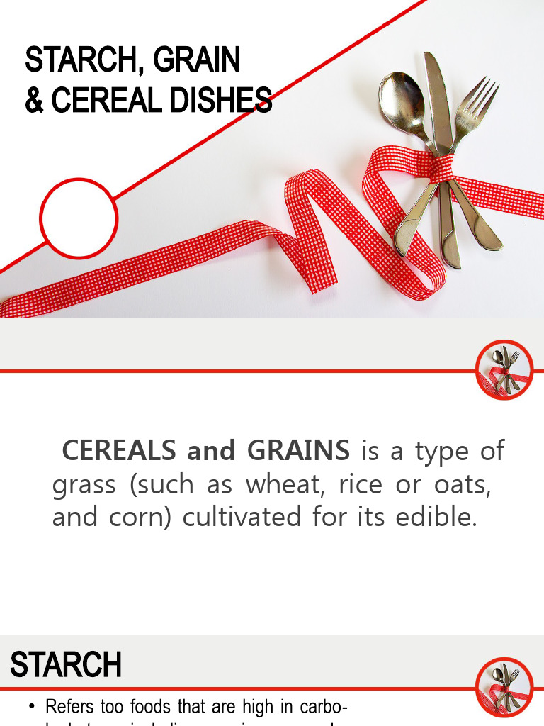 Starch and Cereal Dish Recipes | PDF | Pasta | Cereals