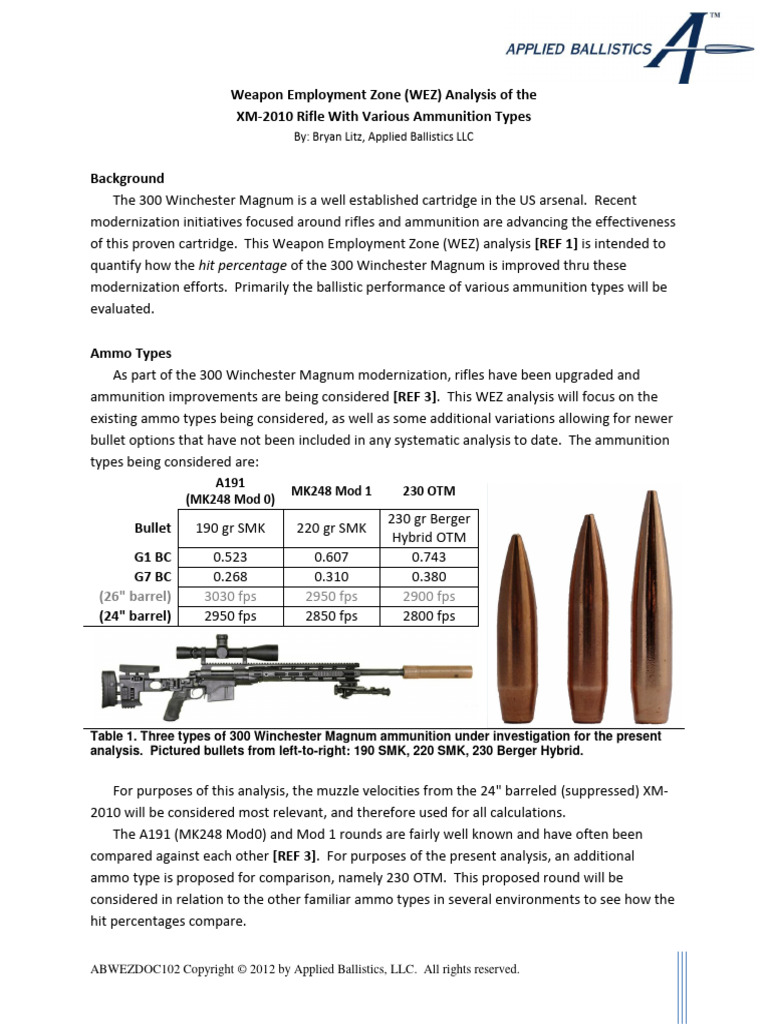 WEZ 300 Win Mag | PDF | Firearms | Projectile Weapons