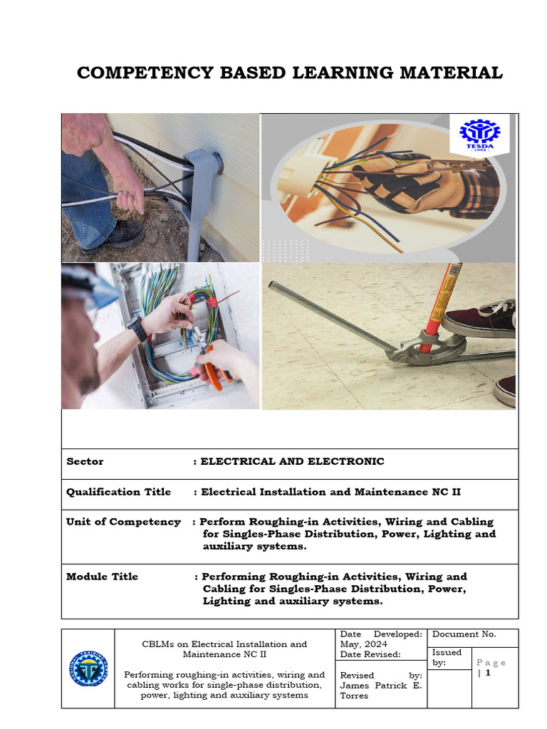 4. Competency Based Learning Material- ToRRES(FINAL) | PDF | Electrical ...