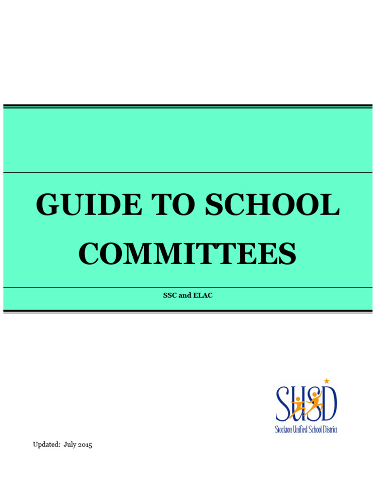 School Committees Compliance Guide | PDF | Committee | Government