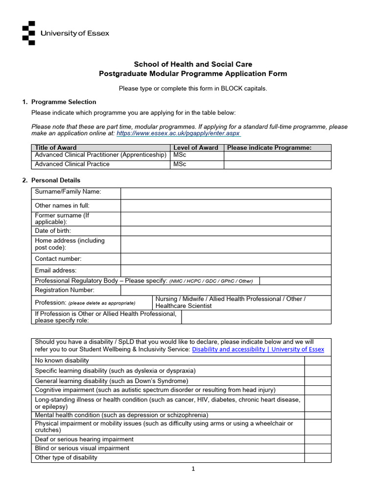 Acp Application Form 2024 Pdf Disability Apprenticeship