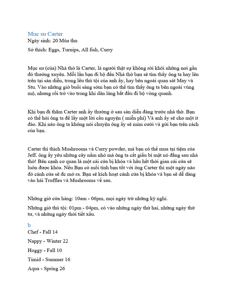 Muc Su Carter | PDF
