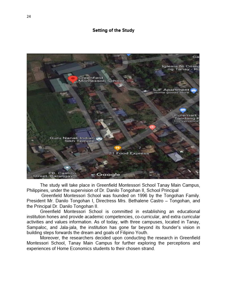 Study on Home Economics at Greenfield Montessori | PDF