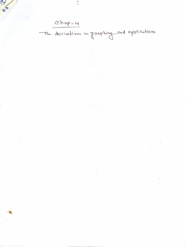 Chap-4 the Derivative in Graphing and Applications | PDF