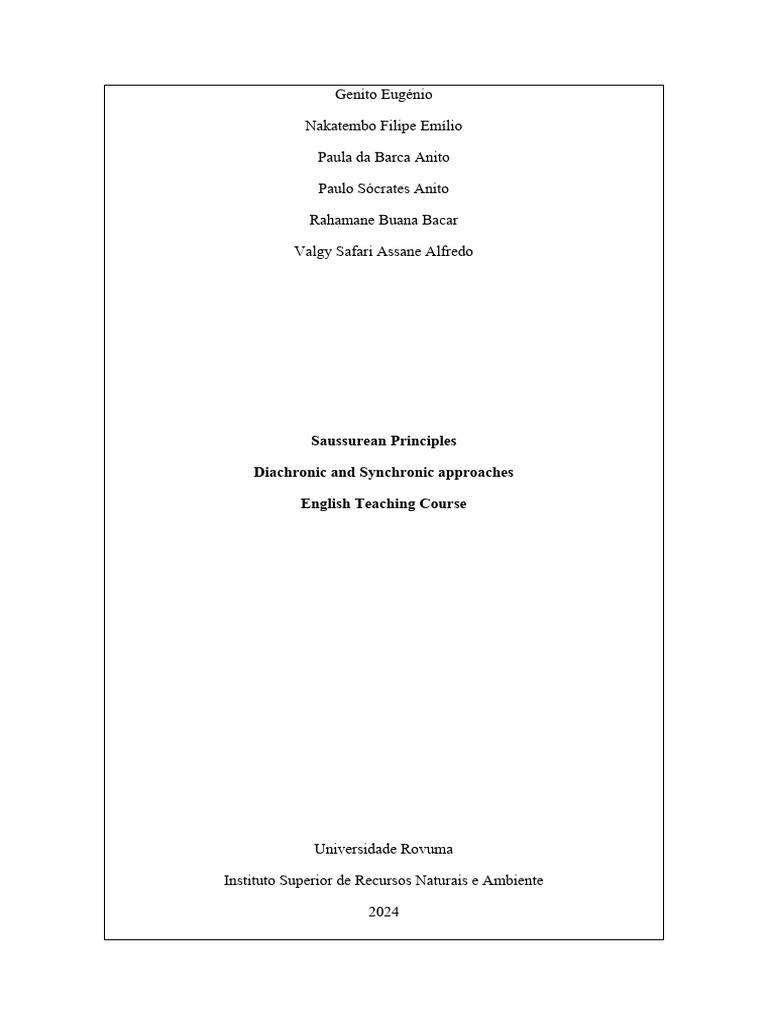 General Linguistics Work 342024 | PDF | Word | Grammar