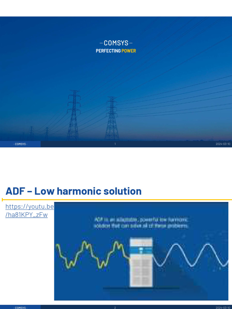 Comsys - Brief Presentation - Active Dynamic Filter - Sweden | PDF ...