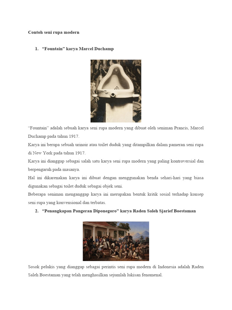 Contoh Seni Rupa Modern | PDF