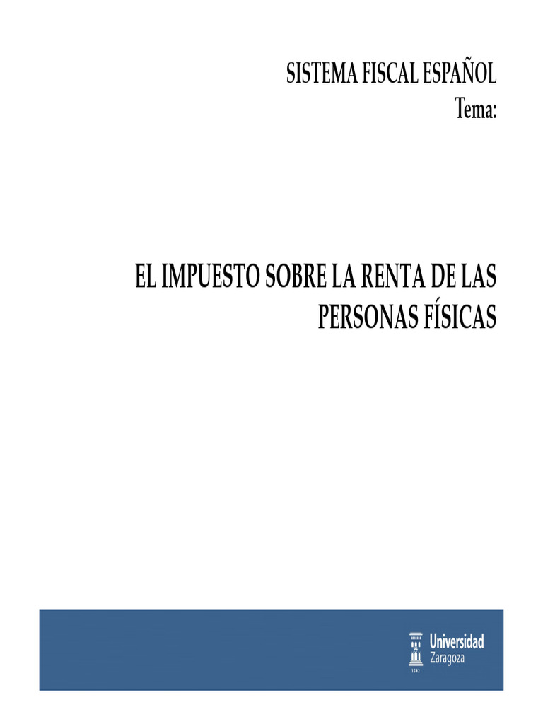 Diapositivas Tema Irpf | PDF | Impuestos | Salario