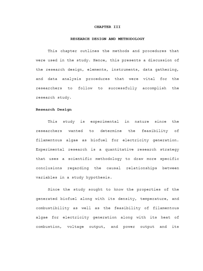 Chapter 3 PPG | PDF | Biofuel | Methodology