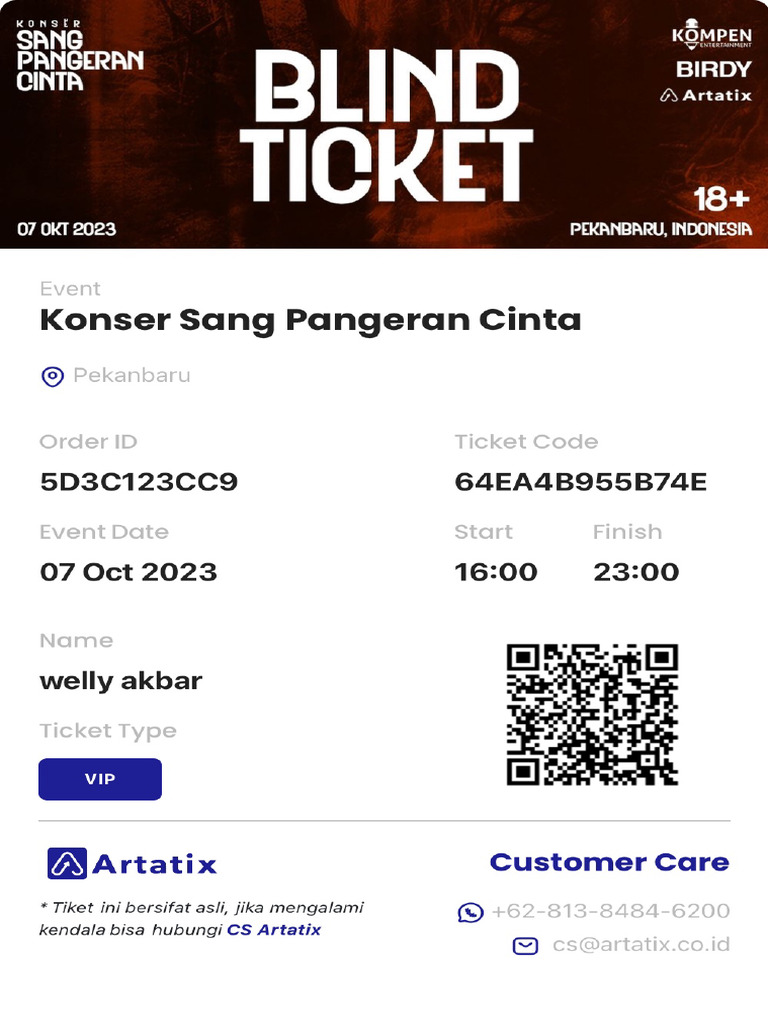 Event E-Tiket - Welly Akbar-Konser Sang Pangeran Cinta | PDF