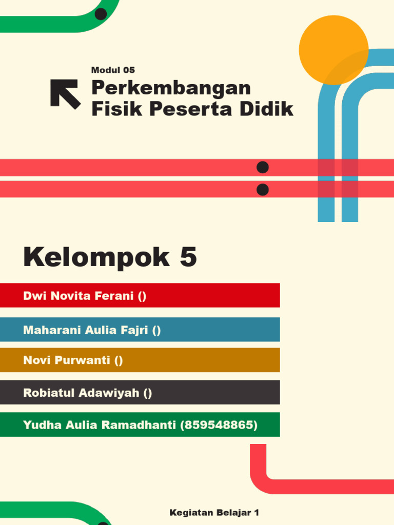 PPD Kelompok 5 Modul 5 Perkembangan Fisik Peserta Didik | PDF | Karier & Perkembangan