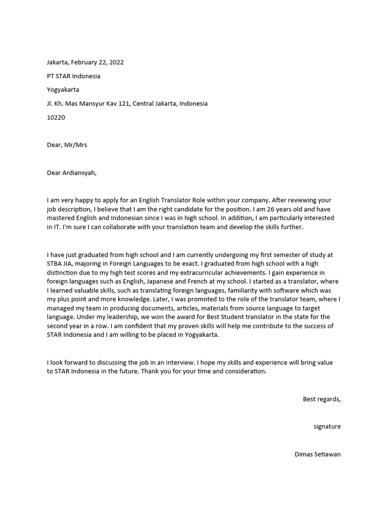 App Letter - Dimas | PDF