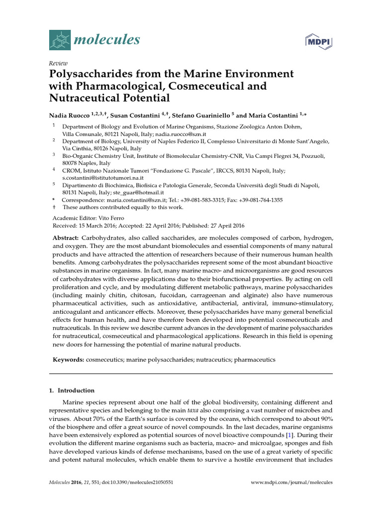 molecules-21-00551 | PDF | Polysaccharide | Digestion