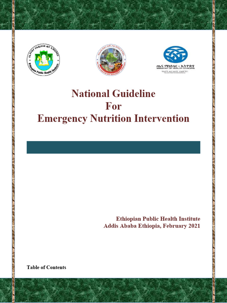 Emergency Nutrition Intervention | PDF | Malnutrition | Nutrition