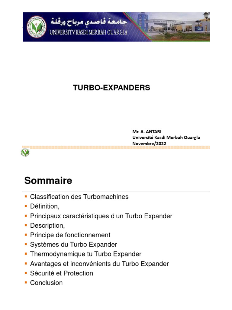 Définition et fonctionnement du Turbo-Expander | PDF | Turbocompresseur ...
