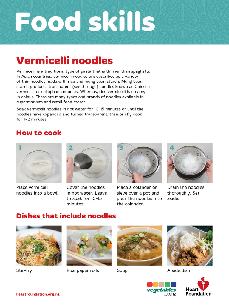 noodles-skill-card | PDF | Cooking | Asian Cuisine