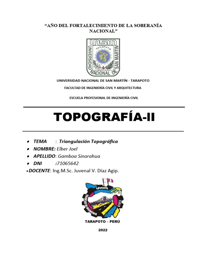 Elber Joel Gamboa Sinarahua | PDF | Metrología | Geometría Elemental