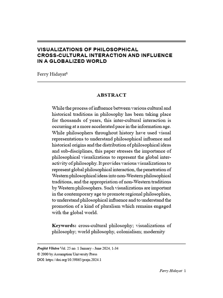 Ferry's Visualization of Philosophical History | PDF | Science ...