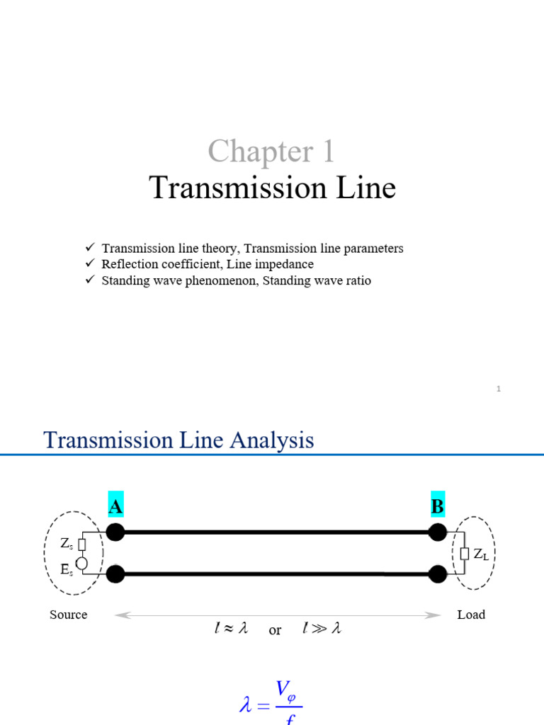 Chapter1 Transmision Line ST 3 | PDF | Transmission Line | Electric ...