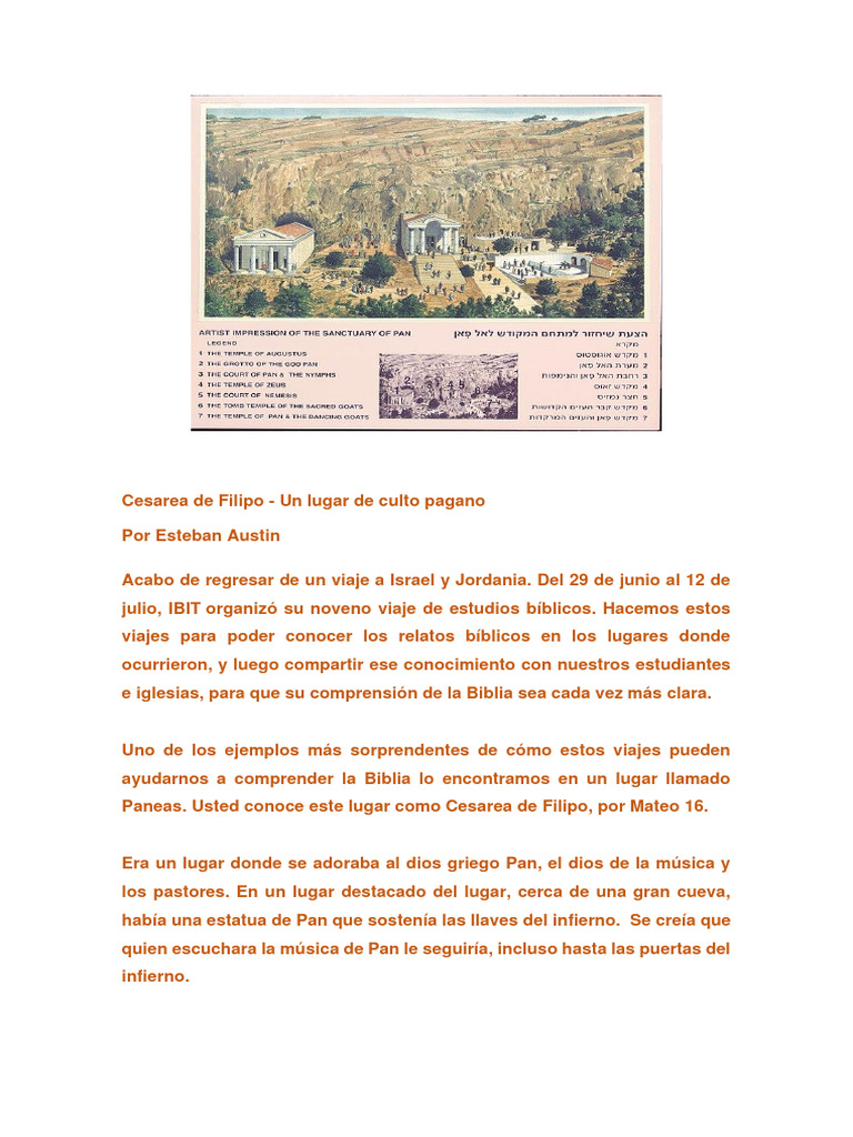 Cesarea de Filipo: Culto y Confesión de Pedro | PDF | Jesús | Dios