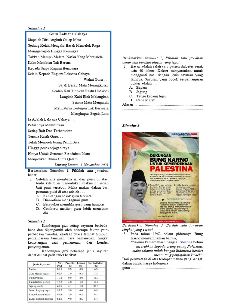 Driling Soal Bindo 2022 | PDF