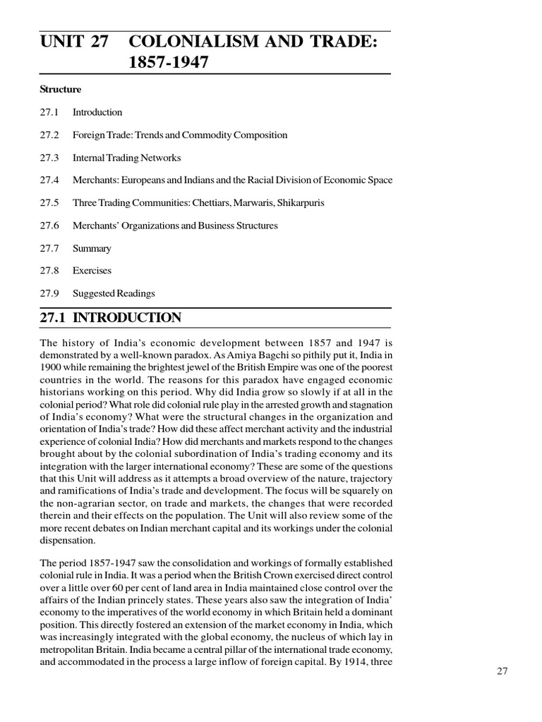 Unit-27 Trade and Markets | PDF | Trade | Cotton