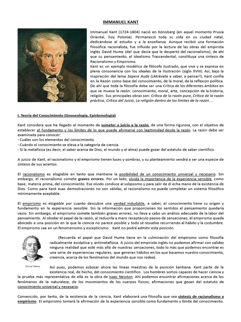 kant 1 | PDF | Immanuel Kant | Moralidad
