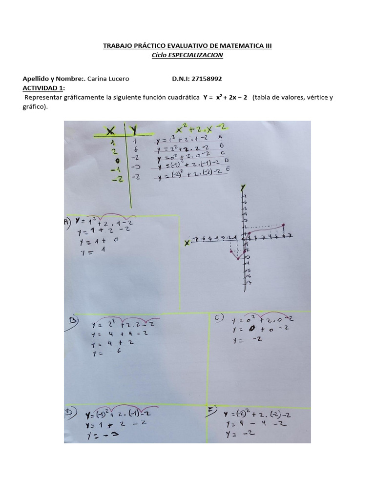 Carina Lucero-Trabajo Práctico Evaluativo - Matematica Iii | PDF