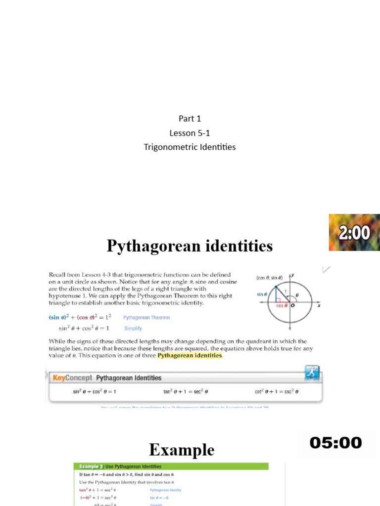 Grade 11 Week 25 Trigonometric Identities | PDF | Trigonometric ...