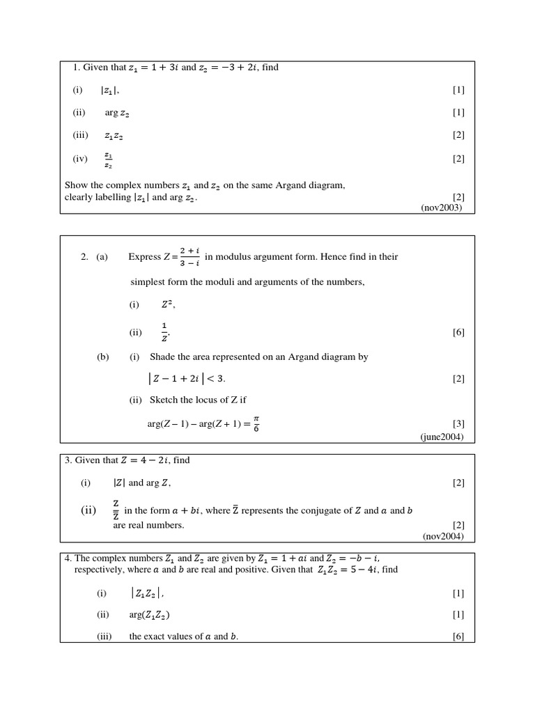Complex Numbersa | PDF | Complex Number | Function (Mathematics)