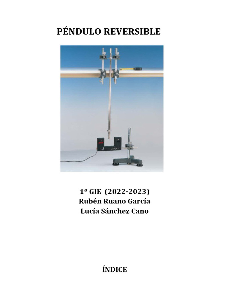 Péndulo Reversible | PDF | Péndulo | Longitud