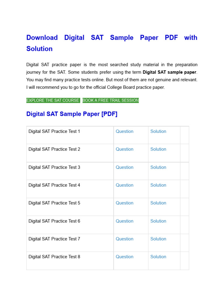 SAT Sample Papers (New Version) | PDF | Sat | Digital Distribution