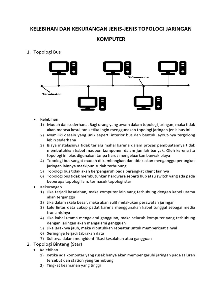 Kelebihan dan Kekurangan Topologi Jaringan | PDF