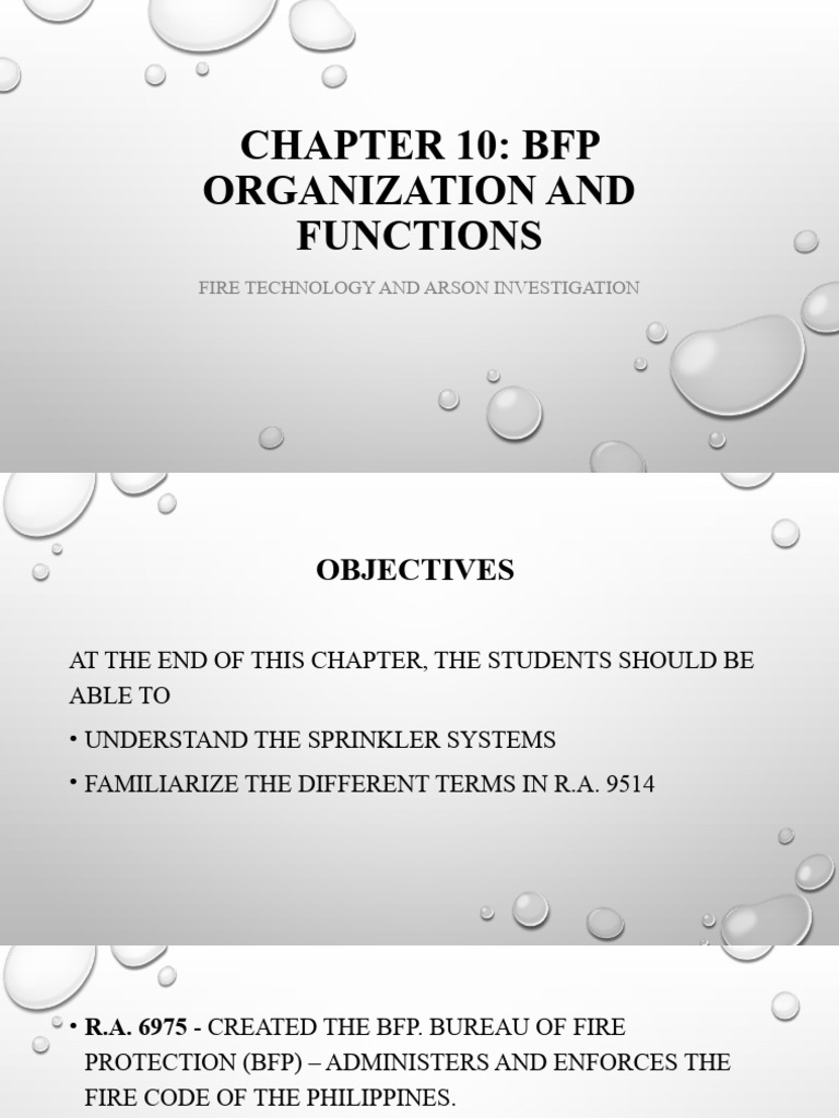 Chapter10 BFP Organization and Functions | Download Free PDF | Fires | Firefighting