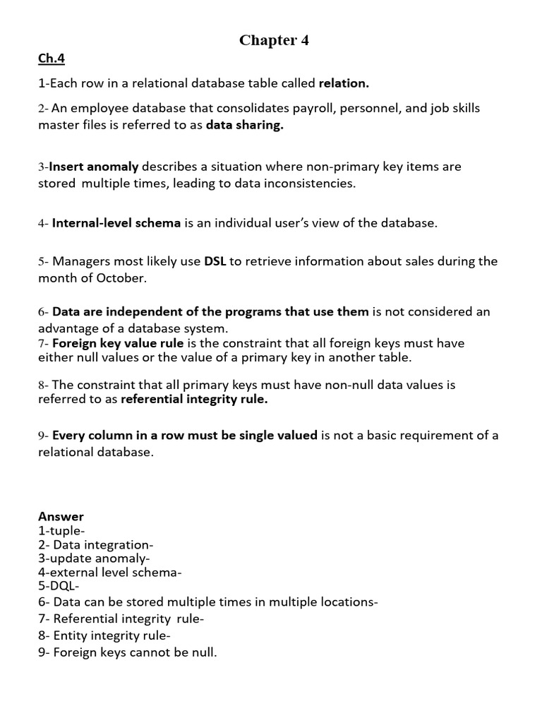 Ch.4 Neeeew | Download Free PDF | Databases | Relational Model